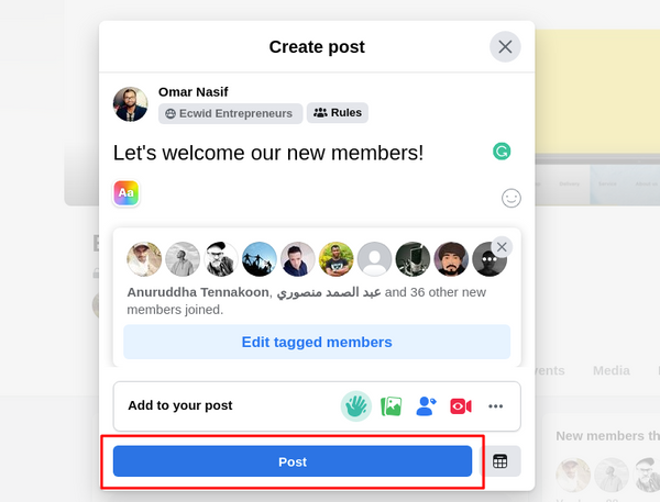 How To Create A Welcome Post In The Facebook Group