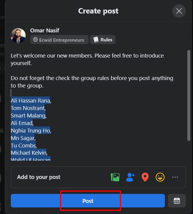 How To Create A Welcome Post In The Facebook Group