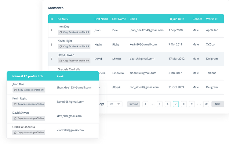 | Manage facebook group members, generate leads, send emails